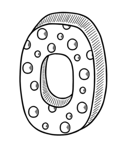 Kolorowanka Cyfra 0 - Kolorowanki Do Druku