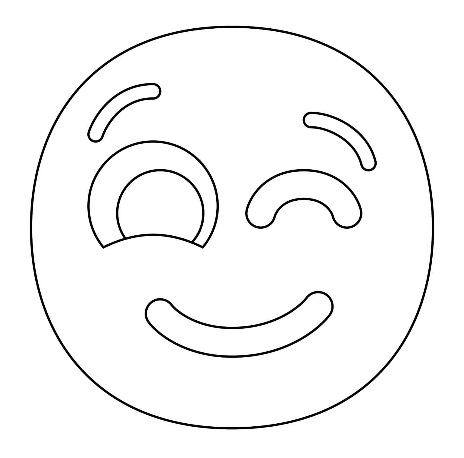 Kolorowanki Emotki - Kolorowanki Do Druku