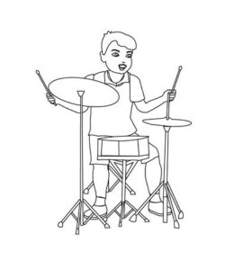 Kolorowanka Perkusista - Kolorowanki Do Druku