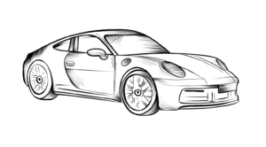 Kolorowanka Porsche - Kolorowanki Do Druku