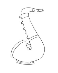 Kolorowanka Prosty Saksofon - Kolorowanki Do Druku